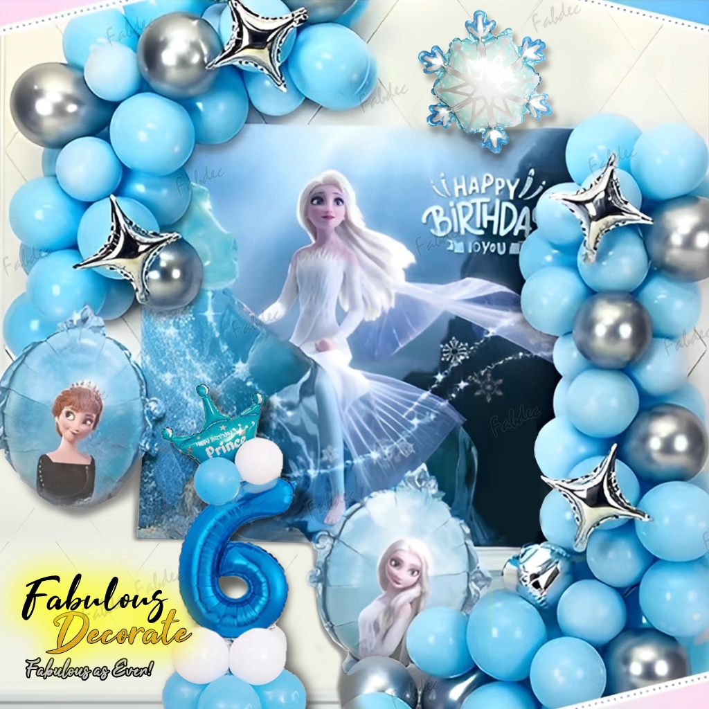 Jual Fabulous Decorate Set Dekorasi Ultah Tema Frozen / Balon Ulang ...
