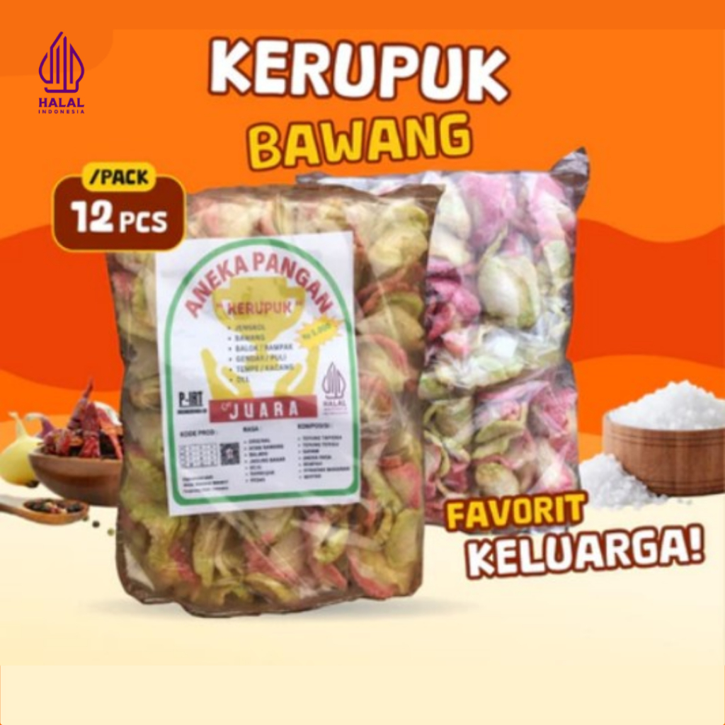 Jual Kerupuk Bawang Snack Gurih Varian Ori Balado Cemilan Tradisional ...