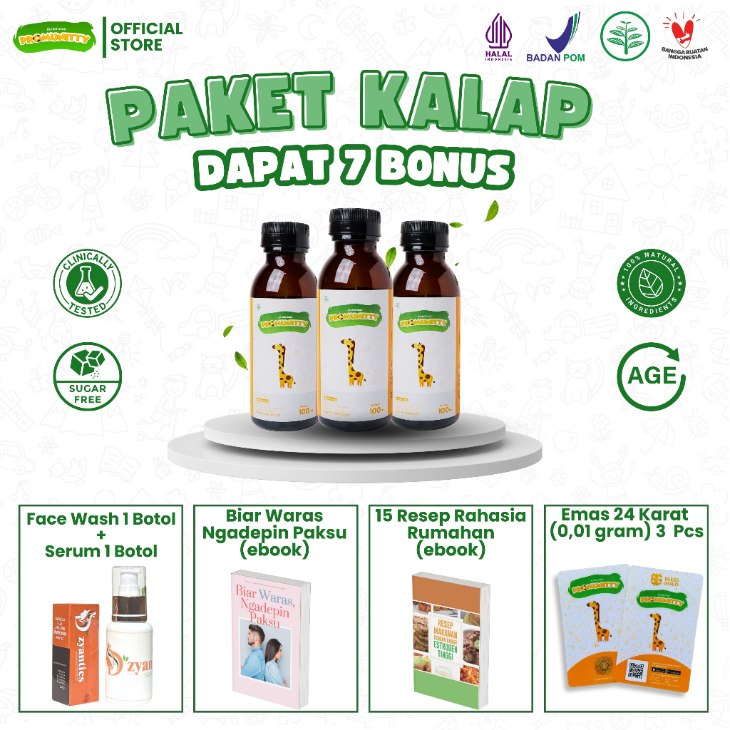 Jual Promunitty Madu Probiotik Herbal Suplemen Anak Botol 100ml ...