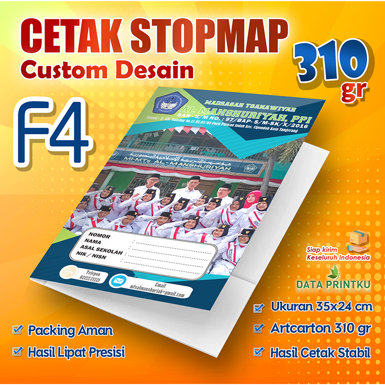 Jual MAP Sekolah/ Map F4 310 gr/ Map Instansi / Map Folder/ Map standar ...