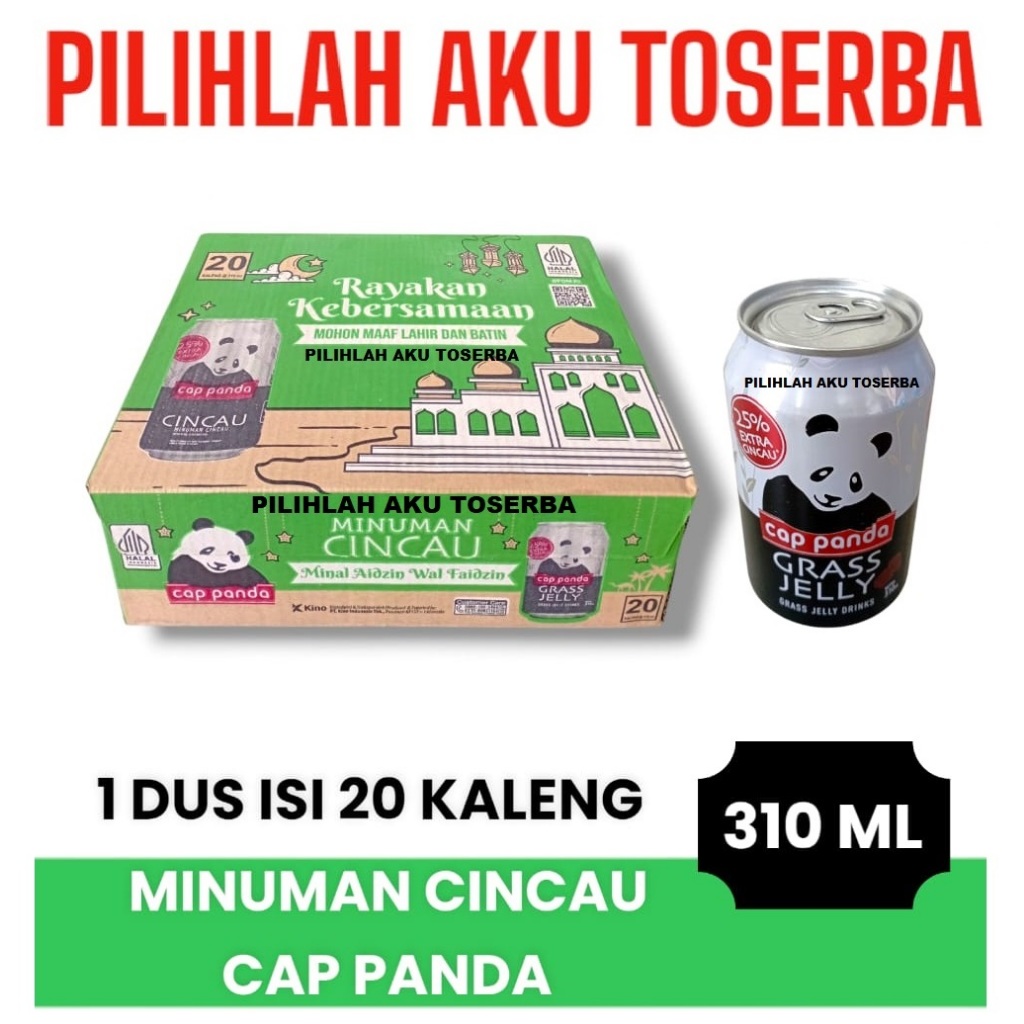 Jual Minuman CINCAU cap PANDA / Grass Jelly KALENG 310 ml - ( HARGA 1 ...