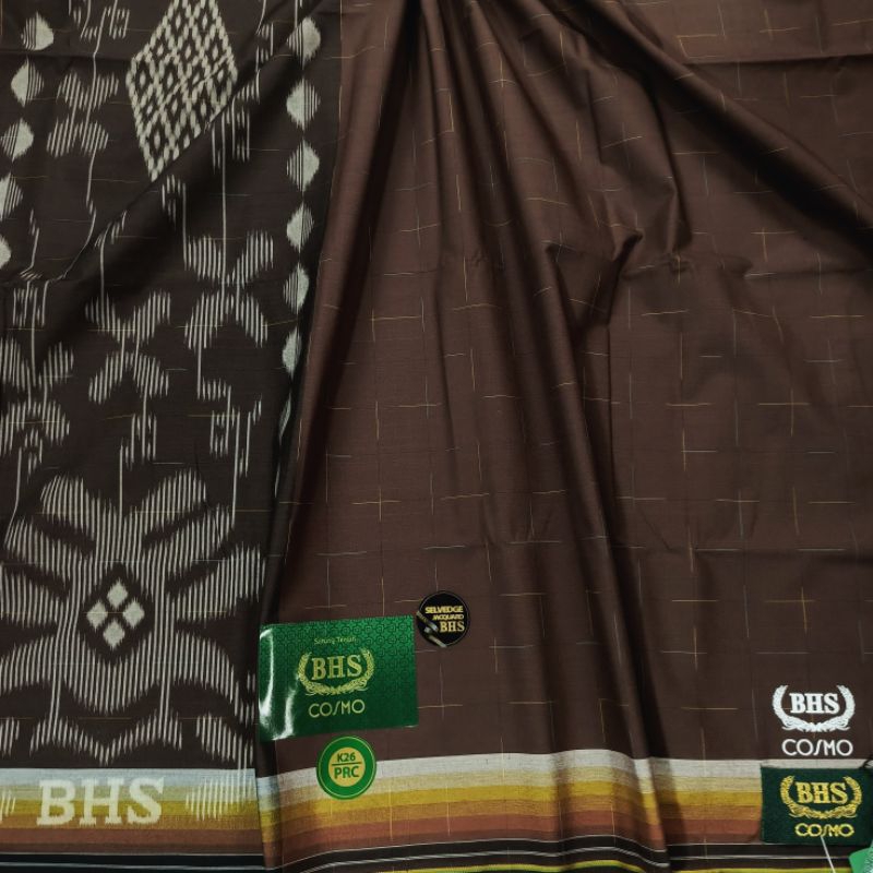 Jual SARUNG BHS COSMO GOLD K26 PRC 9 COKLAT SELVEDGE JACQUARD | Shopee ...