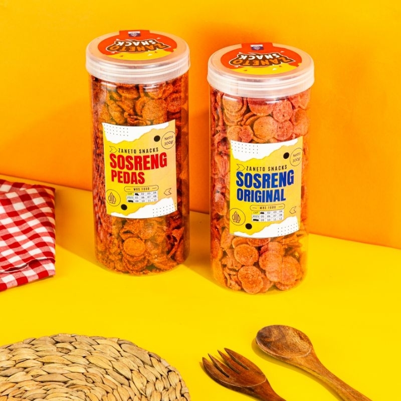 Jual Zaneto - Sosreng Daun Jeruk | Sosis Goreng 300gr Toples | Original ...