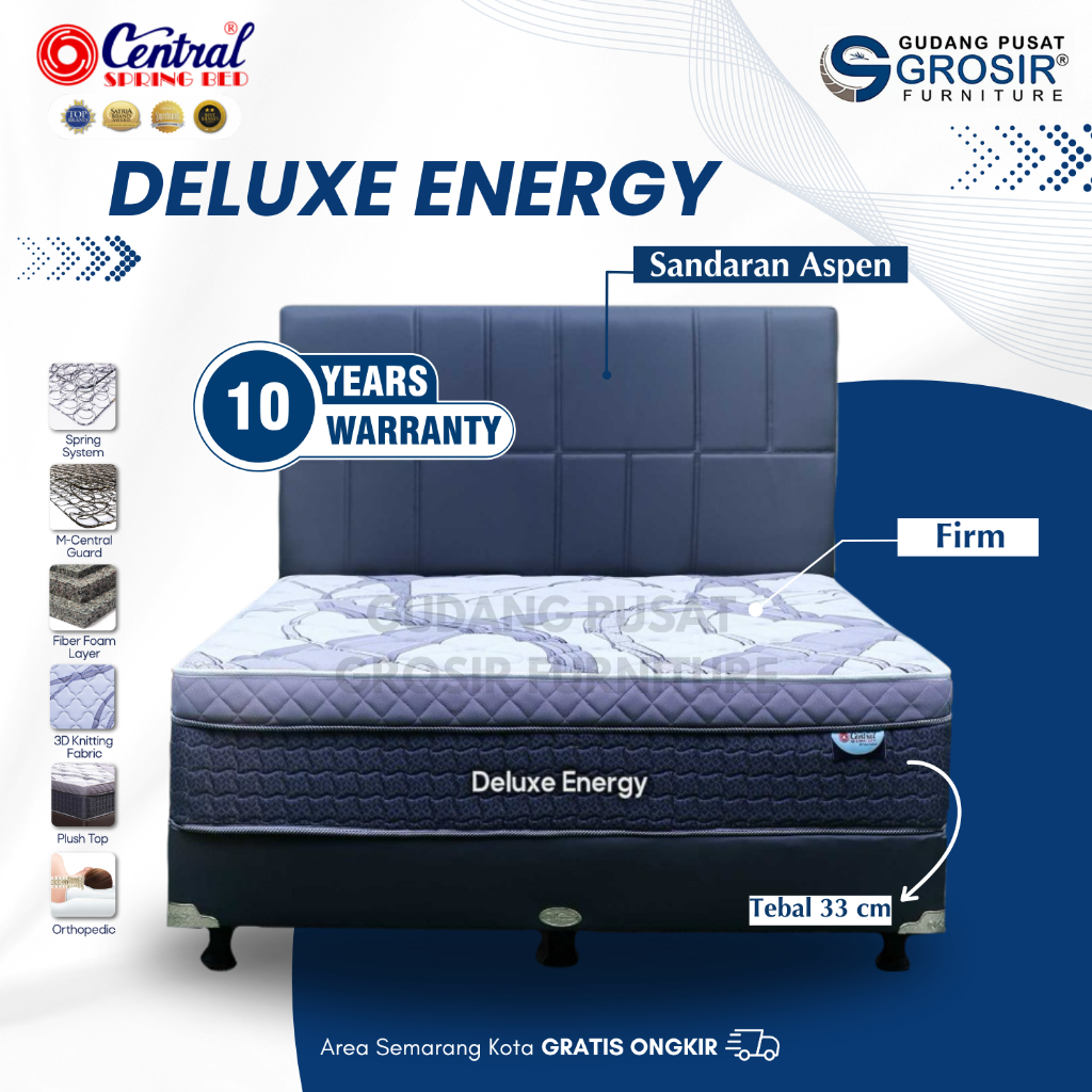 Jual CENTRAL Spring Bed - Deluxe Energy - Semua Ukuran - Kasur ...