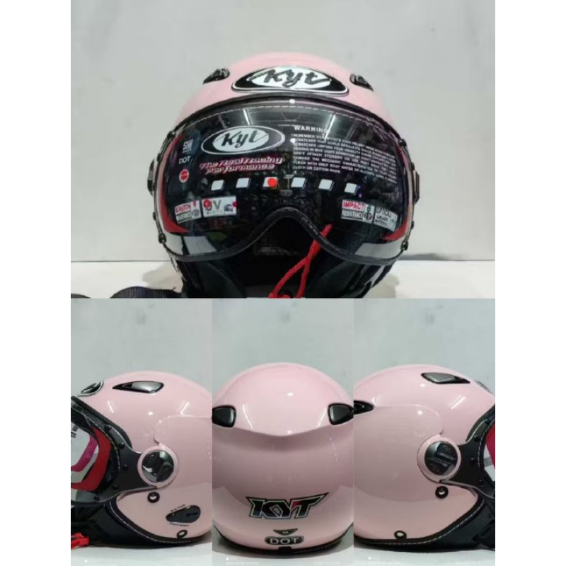 Jual Helm KYT Elsico Solid Original warna Light Peach | Shopee Indonesia
