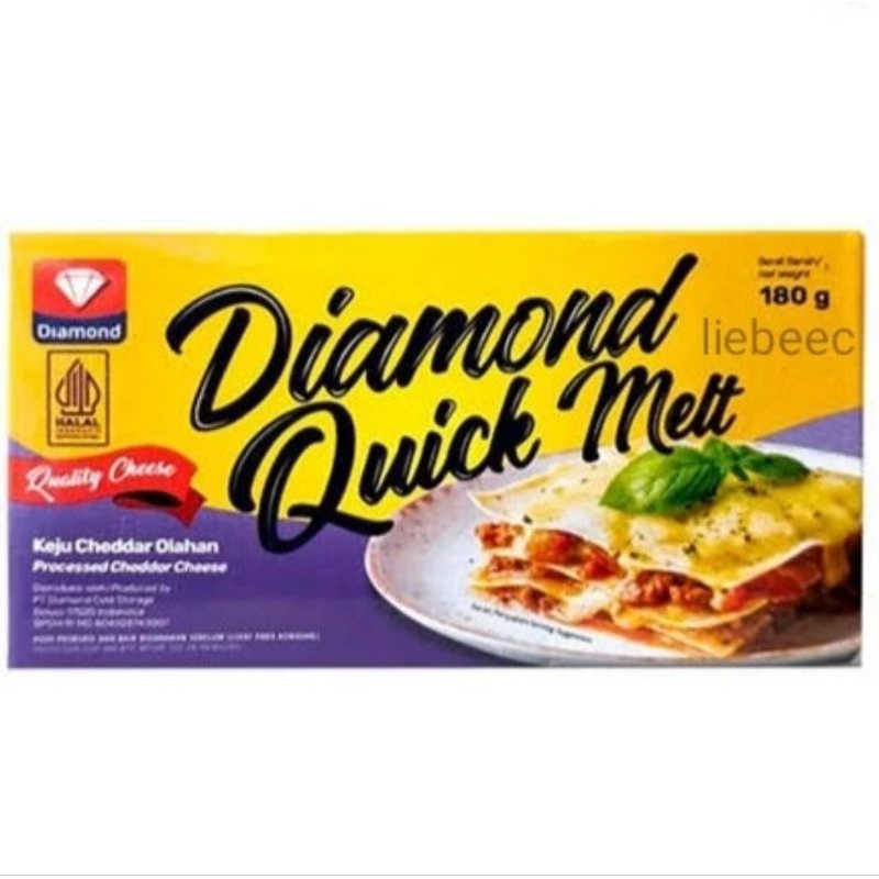 Jual Diamond Quick Melt Cheese Keju Cheddar 180gr / 180 gr | Shopee ...