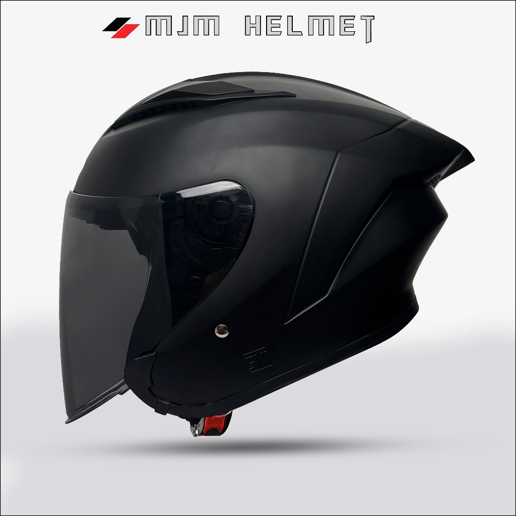 Jual Helm MLA J5 / Grey Glosy Kaca Visor Bening / Helm Half Face ...