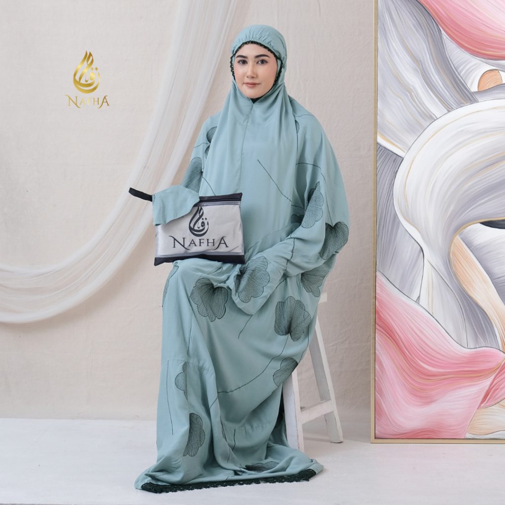 Jual NAFHA - Mukena Terusan Dewasa Bordir Bilqis | Shopee Indonesia