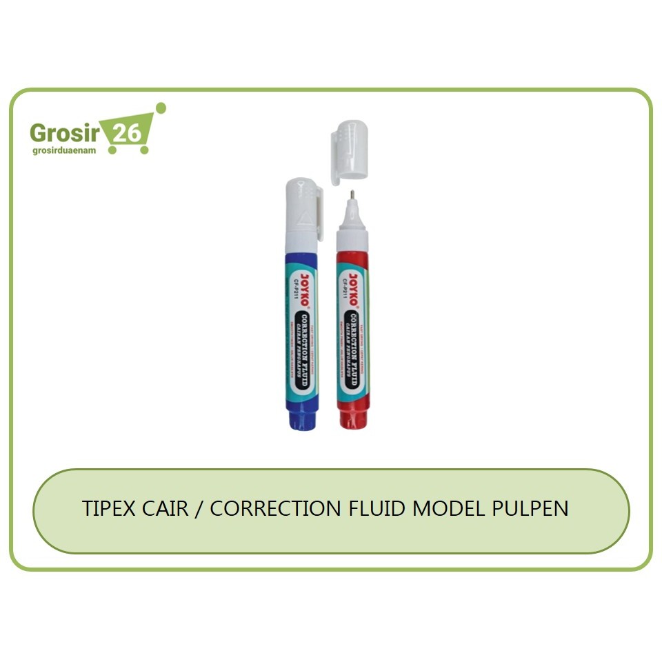 Jual (4 pcs) tipex cair / correction fluid / stipo tip-x air joyko cf-p ...