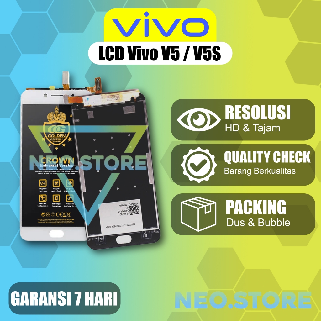 Jual LCD FULLSET VIVO V5 / V5S / Y67 /1612 TOUCHSCREEN | Shopee Indonesia