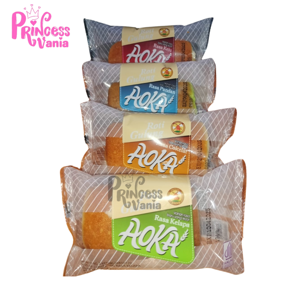 Jual AOKA ROTI GULUNG SATUAN KEMASAN 60GR RASA COKELAT KEJU | Shopee ...
