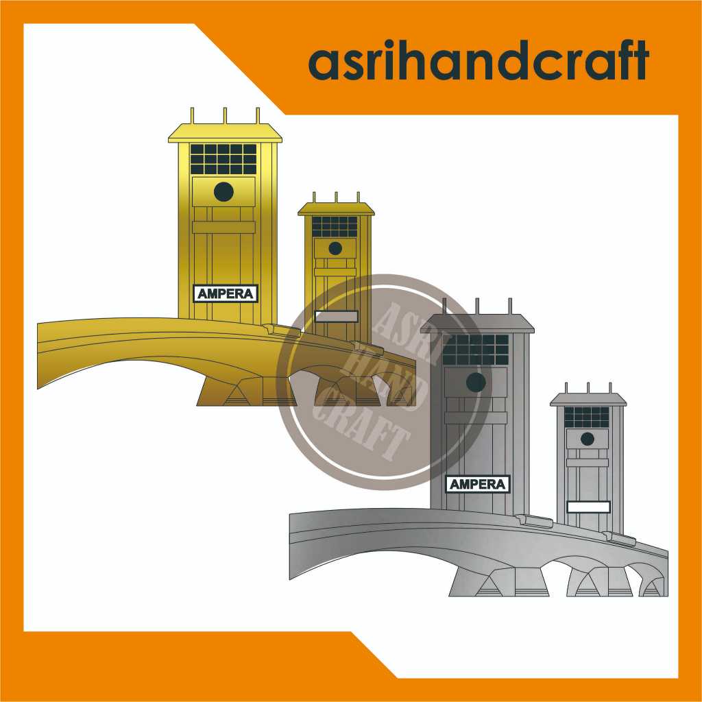 Jual JEMBATAN AMPERA LOGO SILUET DEKORASI MAHAR | Shopee Indonesia