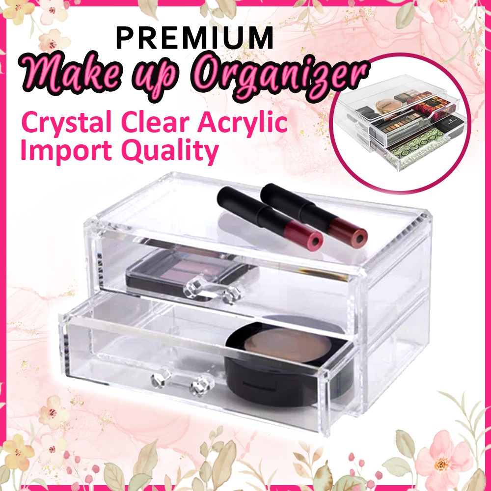 Jual Tempat Makeup Akrilik Transparan Drawer, Makeup Organizer, Rak ...