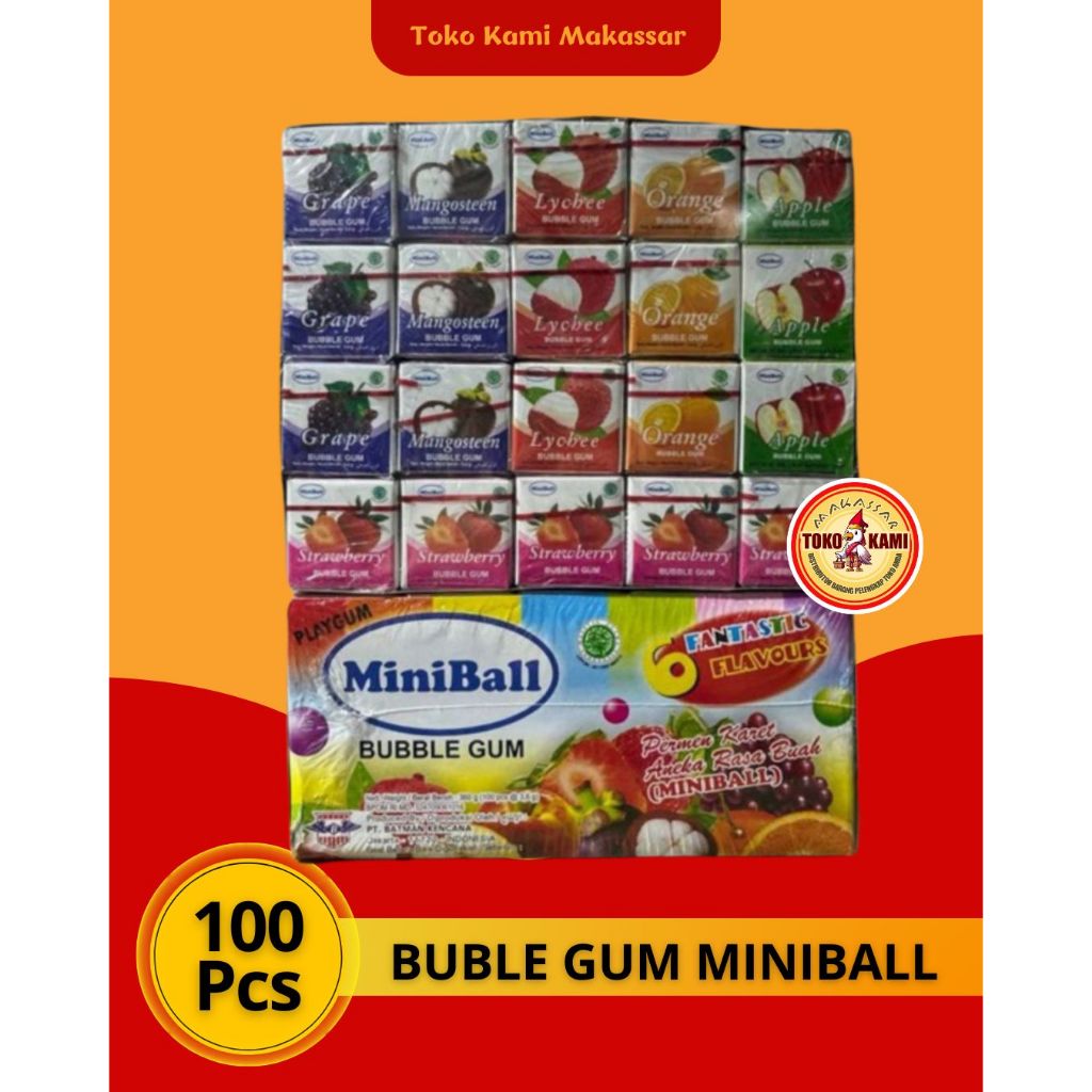 Jual BUBBLE GUM MINI BALL ISI 100 X 3.6G | Shopee Indonesia