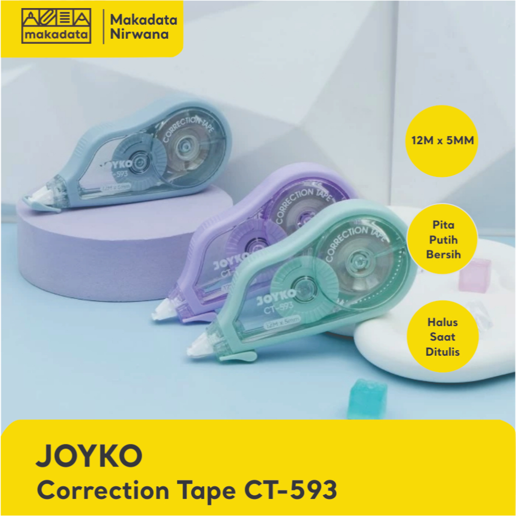 Jual JOYKO CORRECTION TAPE / STIPO KERTAS CT-593 (1 PCS) | Shopee Indonesia