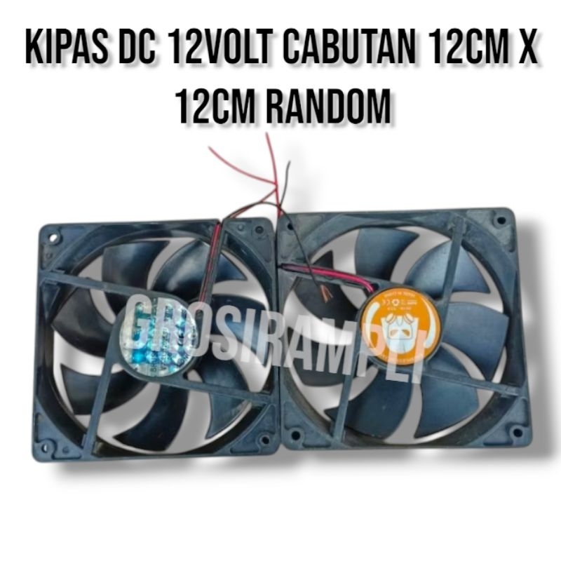 Jual kipas DC kotak ukuran 12cm x 12cm cabutan 12volt, sudah lulus test ...
