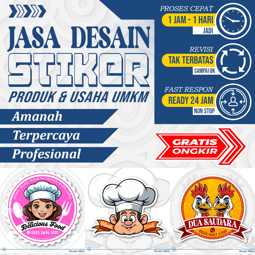 Jual Jasa desain stiker & label usaha/produk | Shopee Indonesia