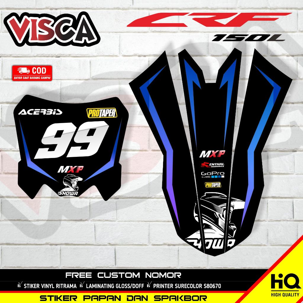 Jual Sticker Papan dan Spakbor CRF Stiker Papan Dan Spakbor CRF Free ...