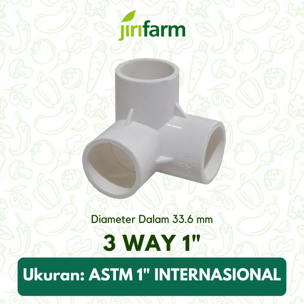Jual JIRIFARM - Fitting Pipa Paralon 1 Inch Inci 3 Way Arah 1" ASTM ...