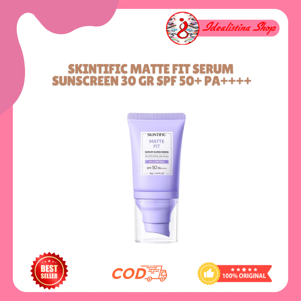 Jual SKINTIFIC - Matte Fit Serum Sunscreen 30g SPF50+ PA++++ | Shopee ...