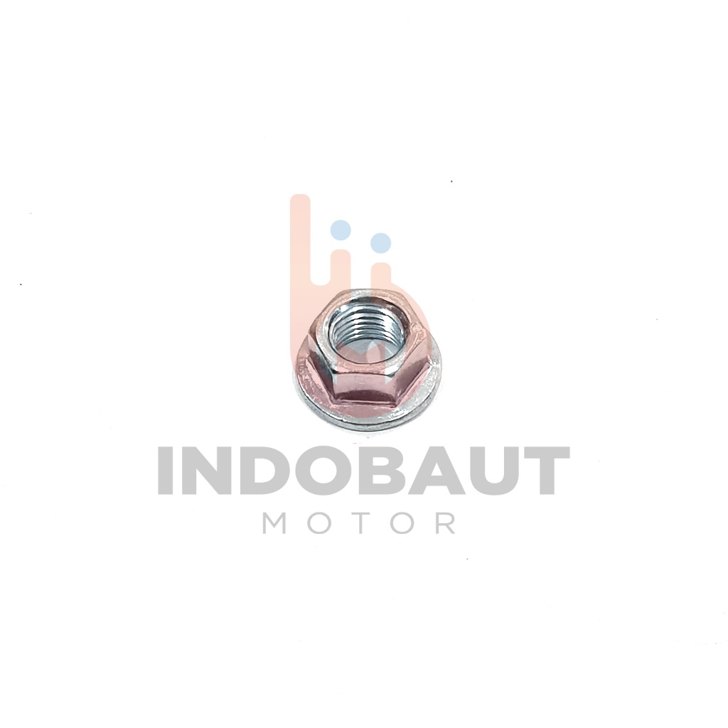 Jual Mur Flange Polos M10 Kunci Baut 14 Putih Nut Topi Putih Galvanis ...