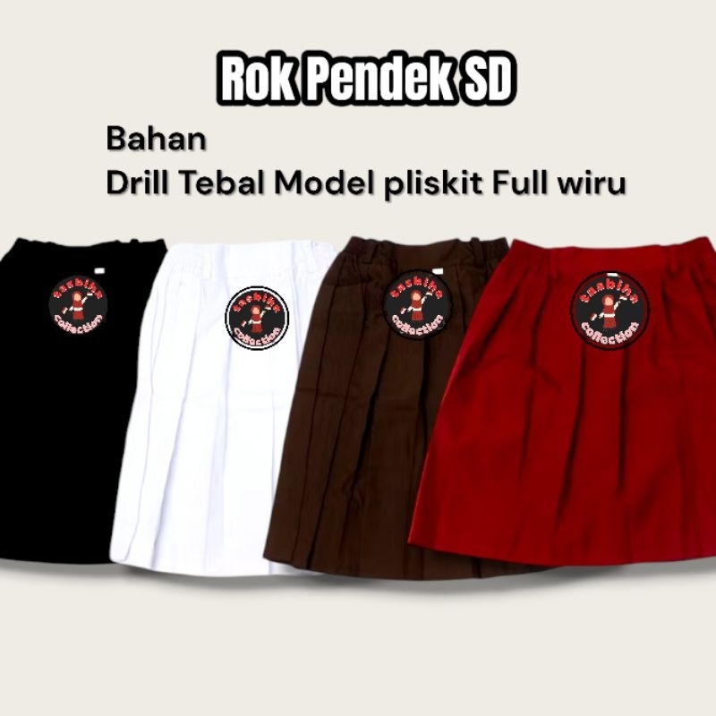 Jual Rok pendek SD seragam SD rok merah pendek seragam sd rok hitam ...
