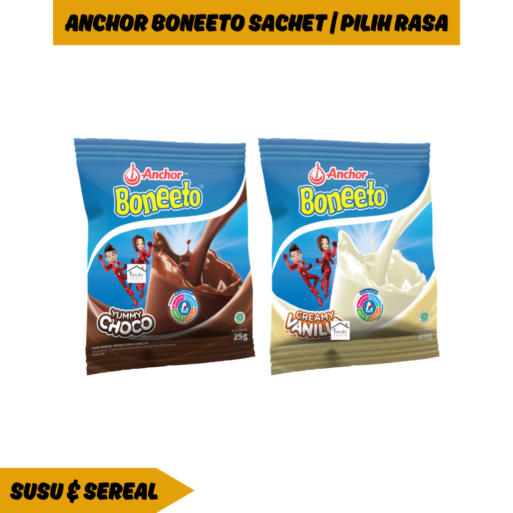 Jual Anchor Boneeto Susu Sachet Berbagai Varian Pilih Rasa | Shopee ...