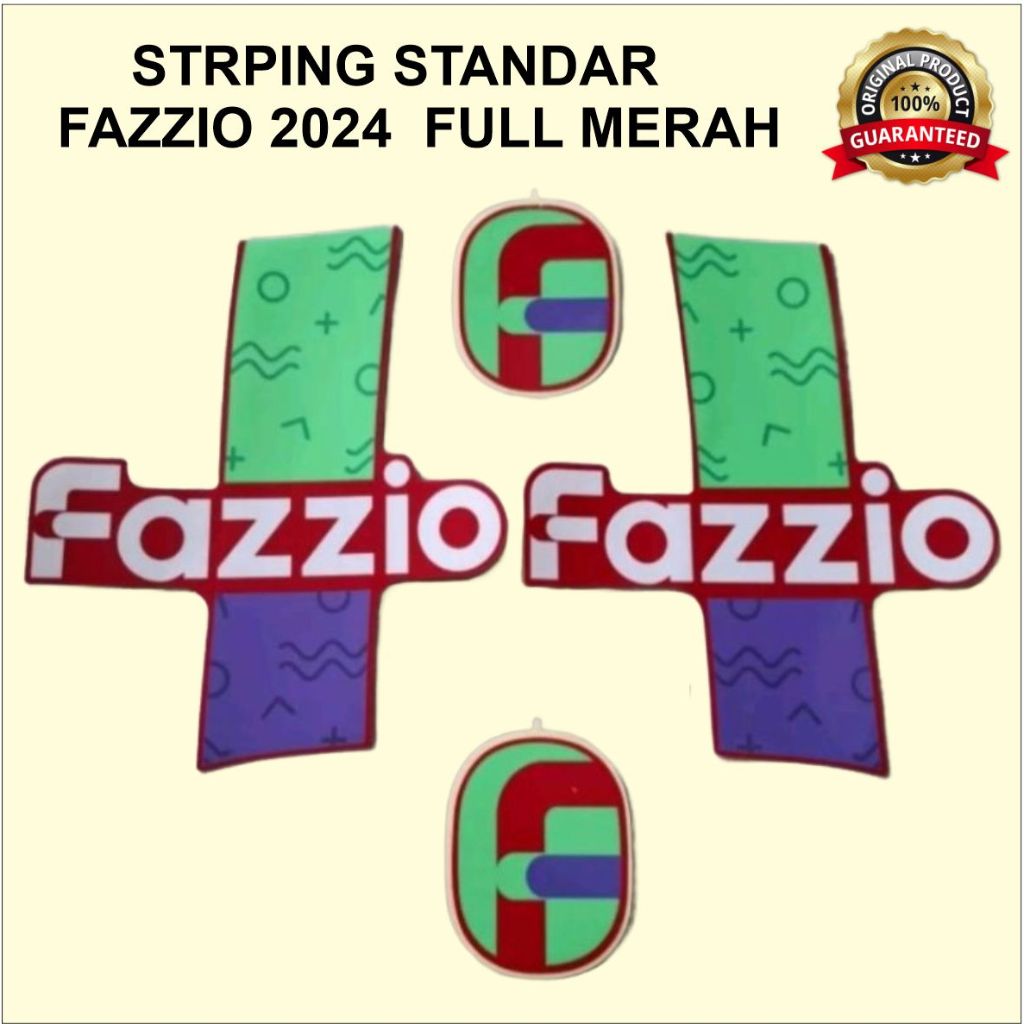Jual striping stiker fazzio 2024 merah original | Shopee Indonesia