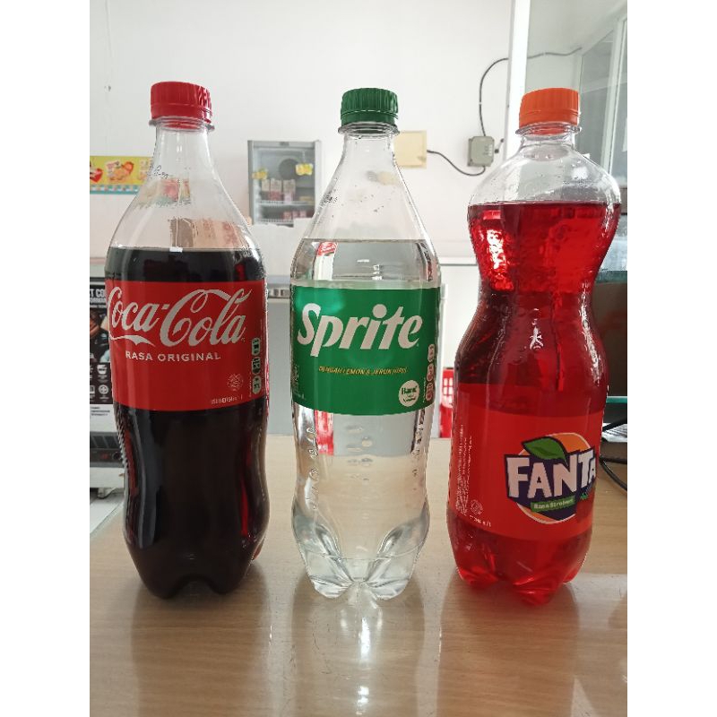 Jual COCA COLA / FANTA / SPRITE 1 LITER / 1L | Shopee Indonesia