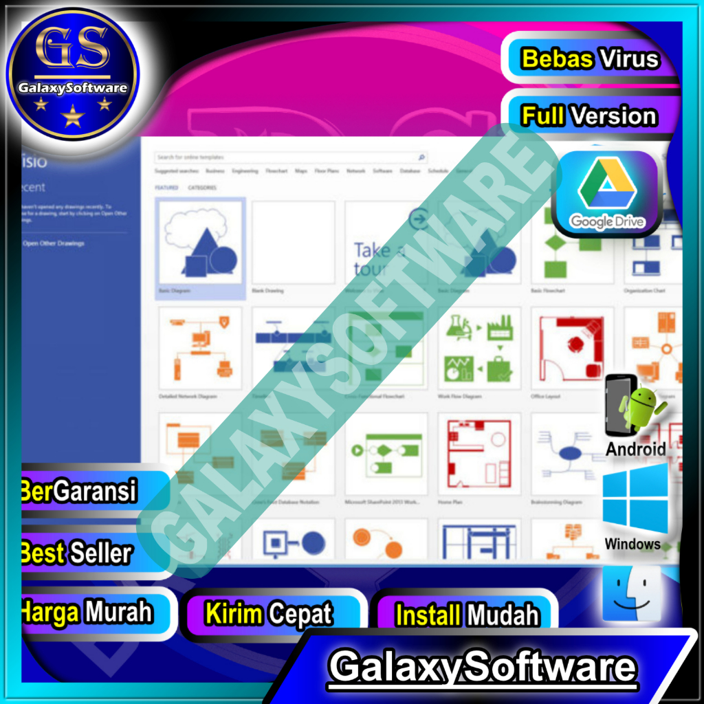 Jual Microsoft Visio 2007, 2010, 2016 for windows Full Version ...