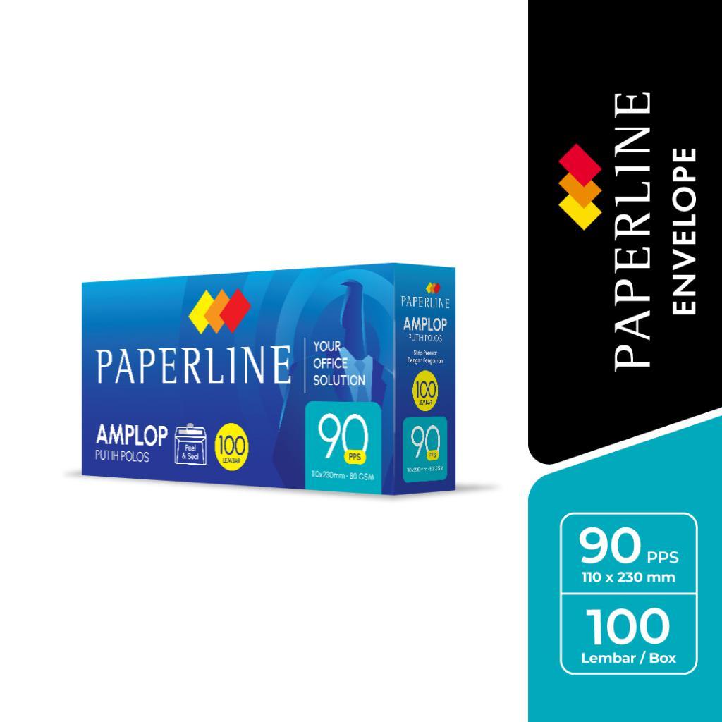 Jual PAPERLINE AMPLOP PUTIH POLOS PEREKAT 90 PPS ANTI TEMBUS ISI 100 ...