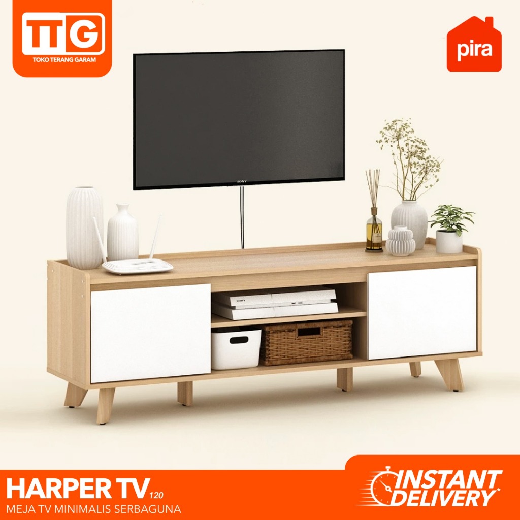 Jual PIRA OX HARPER TV120 Meja / Rak TV Serbaguna Minimalis Dengan 2 ...