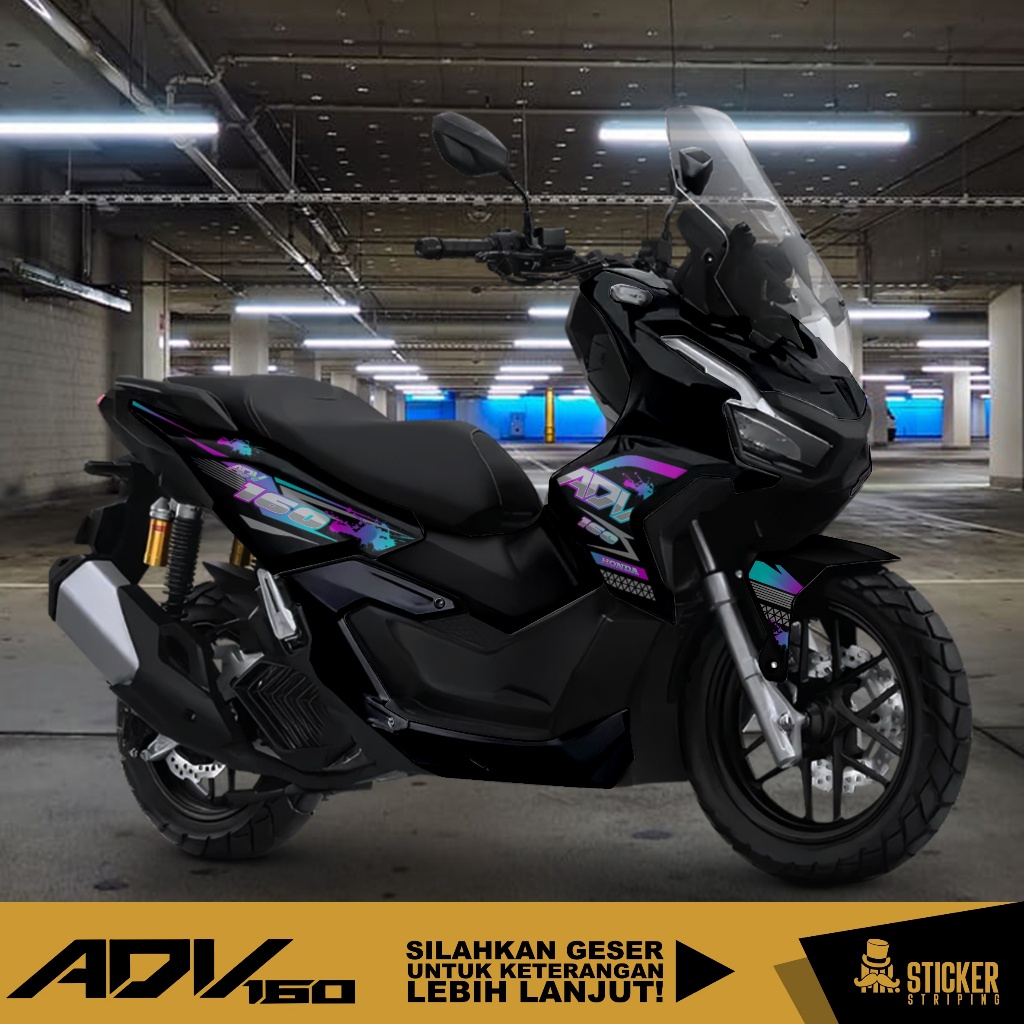 Jual Striping Honda ADV 160 Stiker UV Transparan Custom Sticker Motif ...