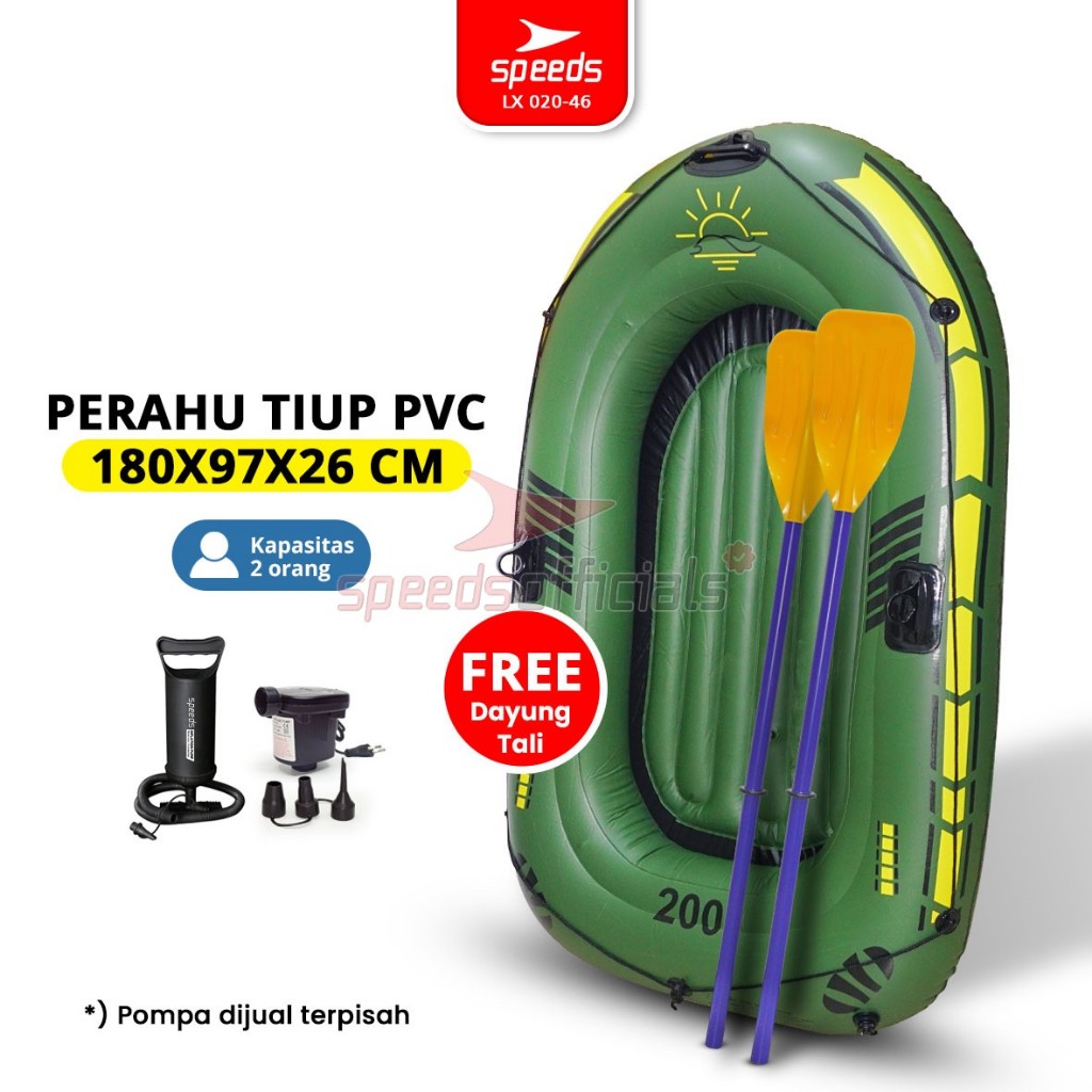 Jual SPEEDS Perahu Karet Tiup Mancing Inflatable Boat 2 Orang Kayak ...