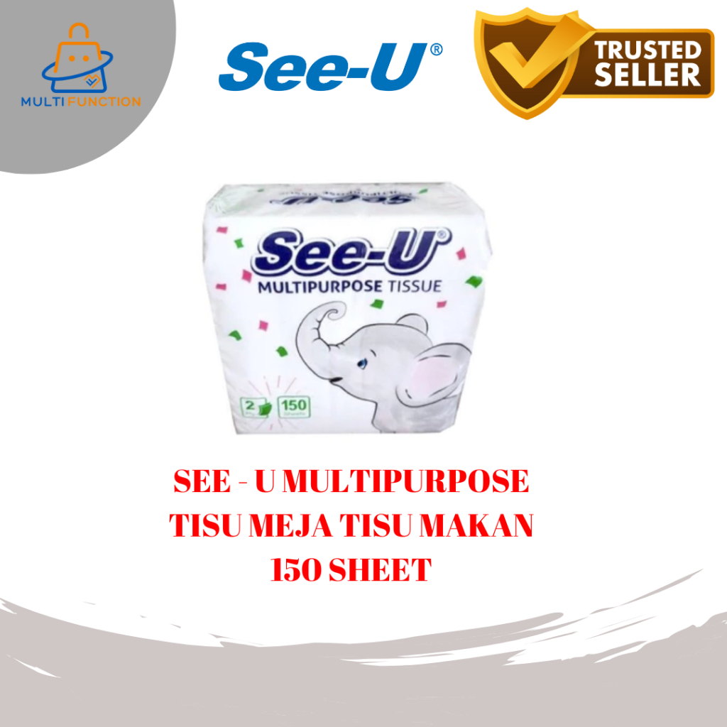Jual See-u multipurpose Tissue gajah 150sheet - Tisu Kotak Gajah See U 150sheet - READY INSTANT ...