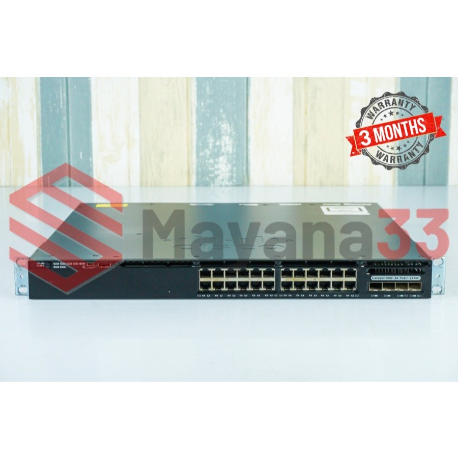 Jual Switch Cisco Catalyst 3650 WS-C3650-24PD-S 24 Port Gigabit PoE+ 2 ...