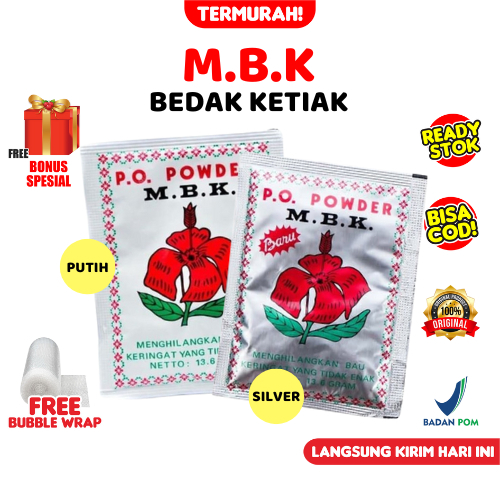 Jual MBK Powder Putih & Silver - Menghilangkan Bau Keringat Sachet ...