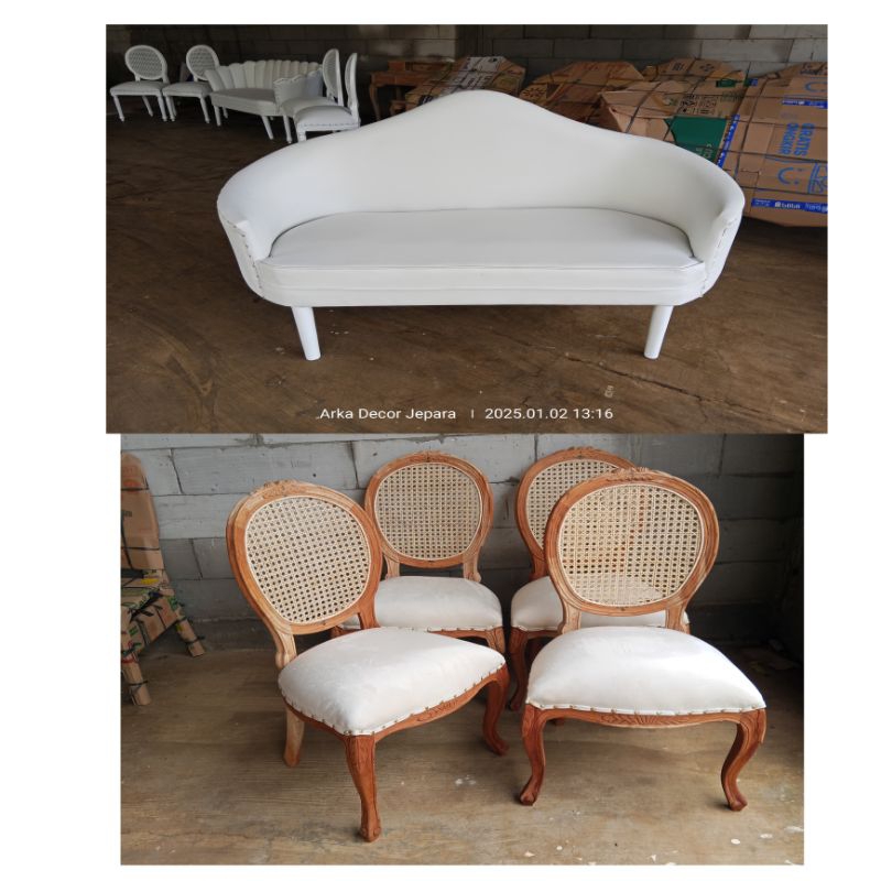 Jual KURSI PELAMINAN PETRIK + 4KURSI ROTAN MENTAH TANGANAN | Shopee ...
