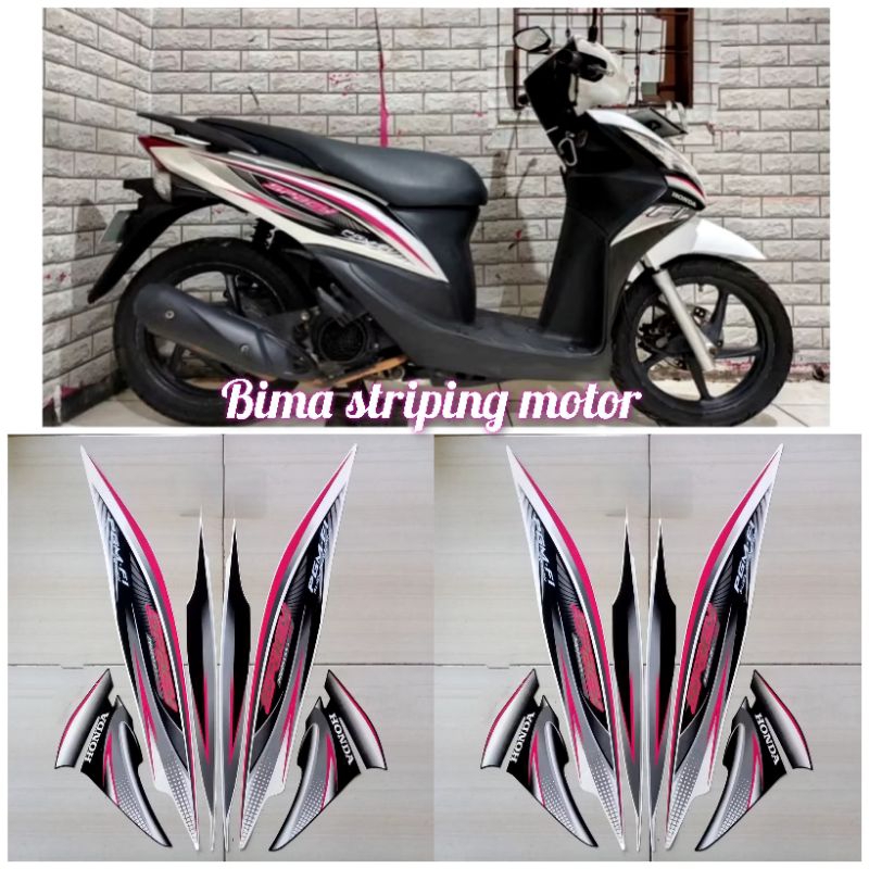 Jual Stiker striping list body motor full set honda spacy 2011 2012 ...