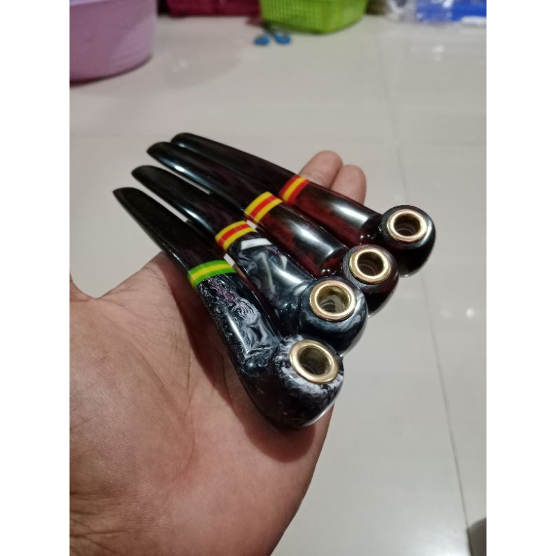 Jual Once pipa cangklong popay kayu hitam kombinasi batu sintetis ...