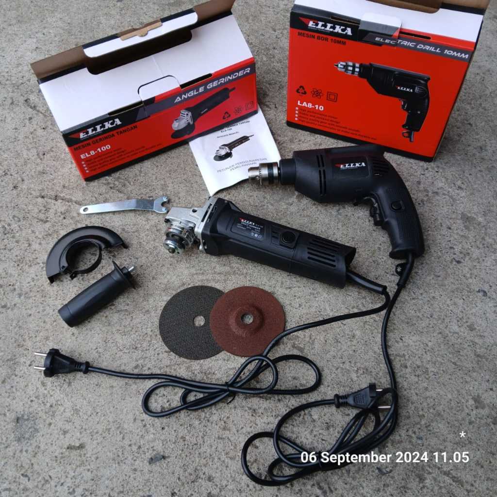 Jual Makita Bor + Gerinda Box!! Bor 13mm + Gerinda 4inch + Mata Bor ...