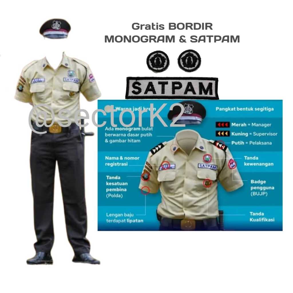 Jual Seragam PDH Krem Satpam Terbaru 2024 Seragam Coklat Satpam | Shopee Indonesia