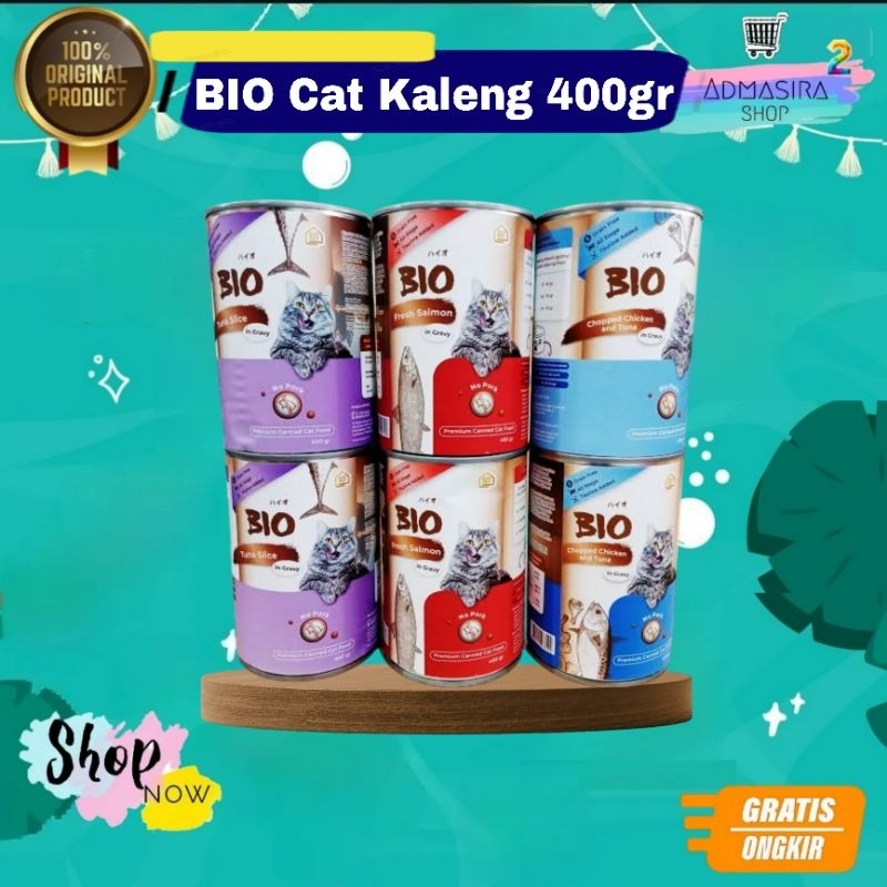 Jual BIO CAT Can Kaleng 400gram Makanan Kucing Basah Wet Food 400 gram ...