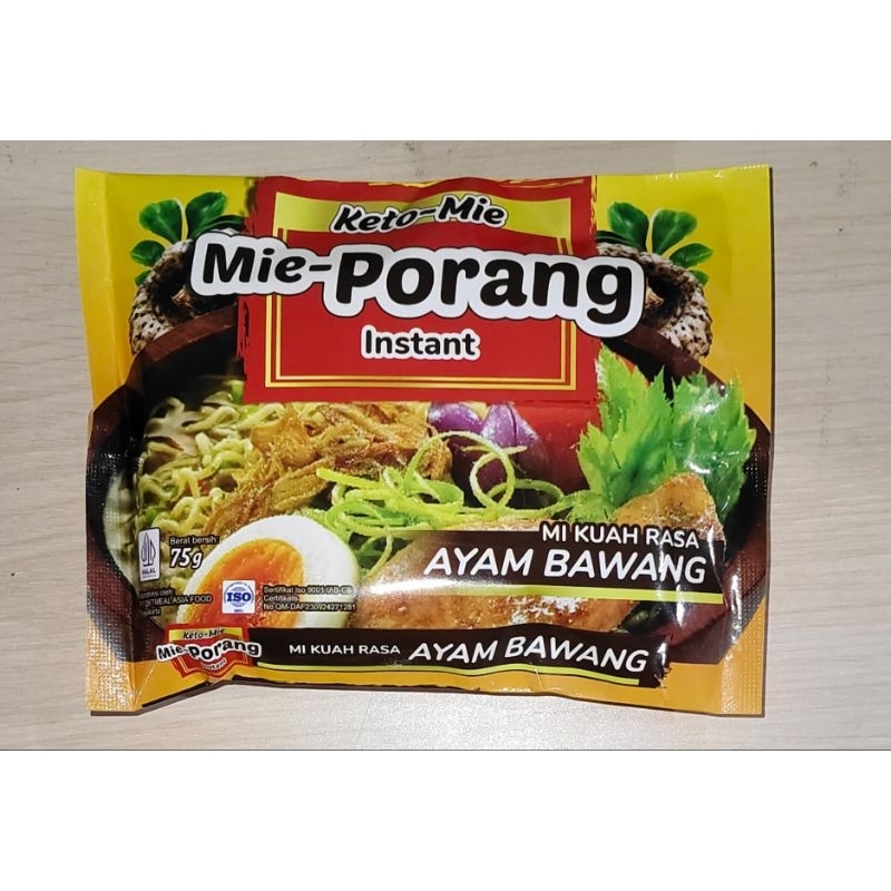Jual mie Shirataki PORANG merk KETO-mie rasa ayam bawang (KUNING ...