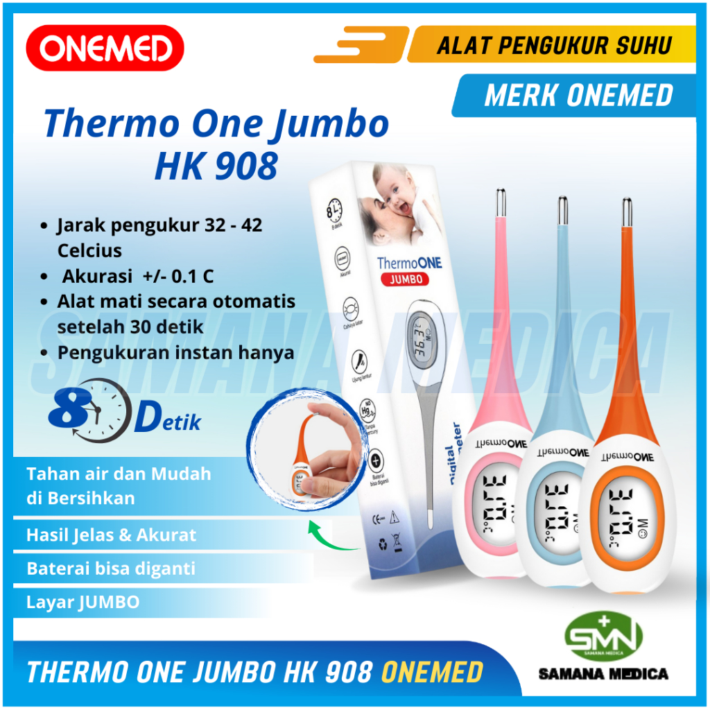 Jual Termo One Jumbo HK 908 ONEMED / Termometer Digital Jumbo Onemed ...
