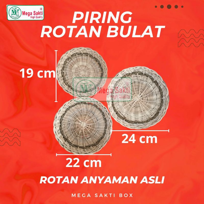 Jual (GROSIR) PIRING ROTAN ANYAM / PIRING ROTAN BULAT / PIRING HAJATAN ...