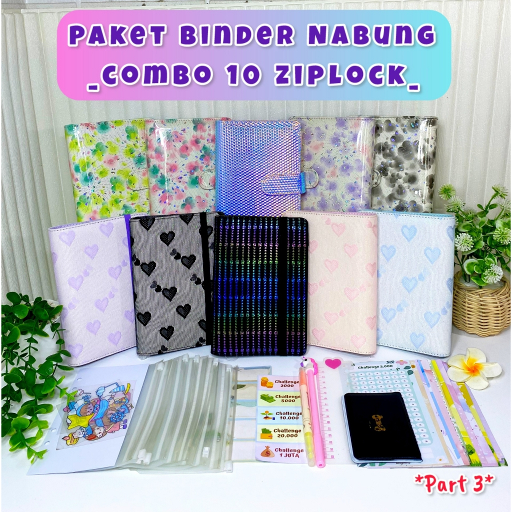 Jual (10 ziplock) part 3 paket binder nabung | binder keuangan lengkap ...
