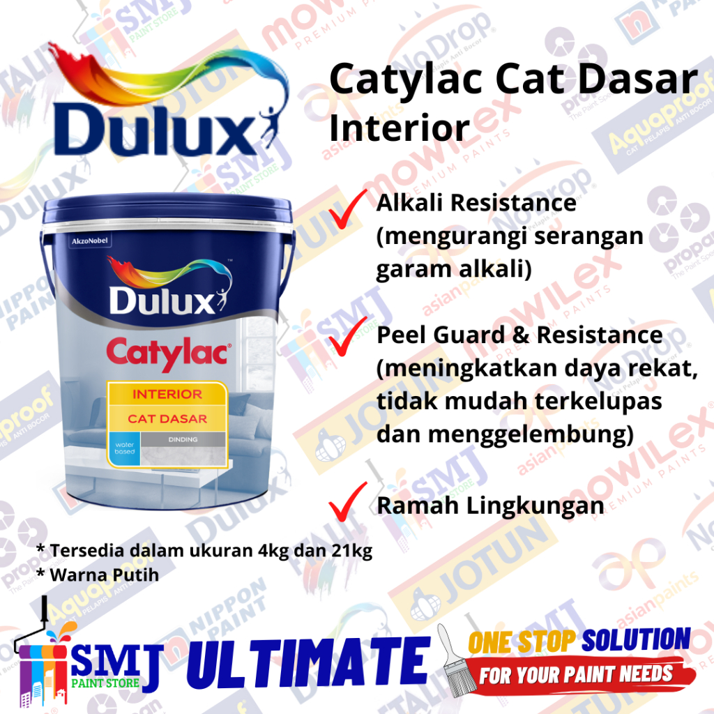 Jual Cat Dasar Dulux Catylac Interior 4KG | Shopee Indonesia