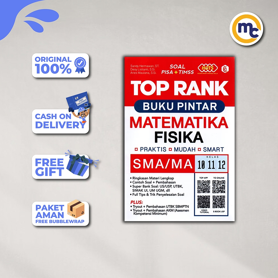 Jual TOP RANK BUKU PINTAR MATEMATIKA & FISIKA SMA/MA | Shopee Indonesia