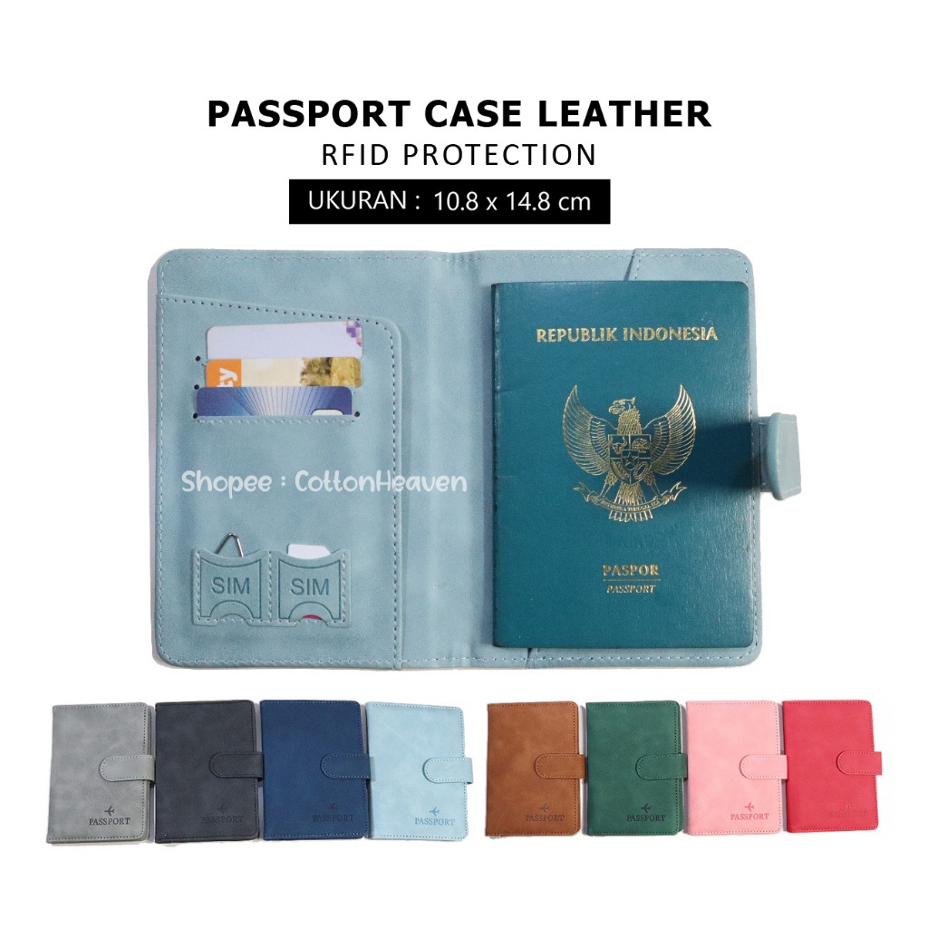 Jual Passport Cover Case Leather - RFID Passport Cover - Case Paspor ...